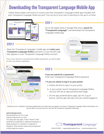 Transparent Language Library Marketing Kit - Handouts