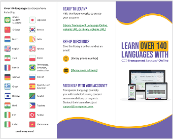Transparent Language Library Marketing Kit - Customizable