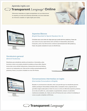 Transparent Language Library Marketing Kit - Handouts
