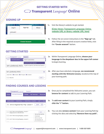 Transparent Language Library Marketing Kit - Customizable